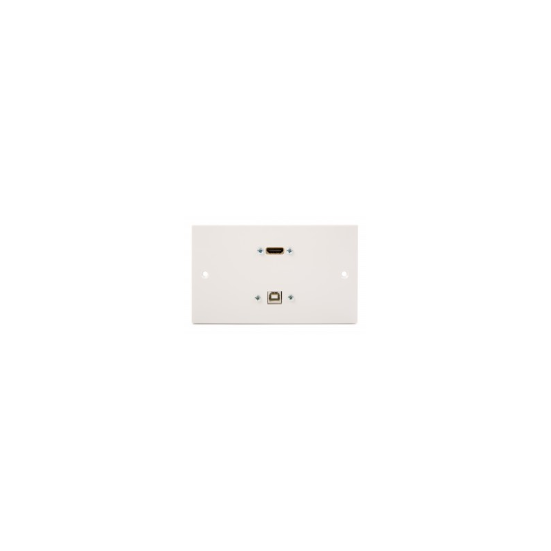 Double Gang Hdmi, Usb B Wall Plate. 1 To 5 Metres | EuroNetwork