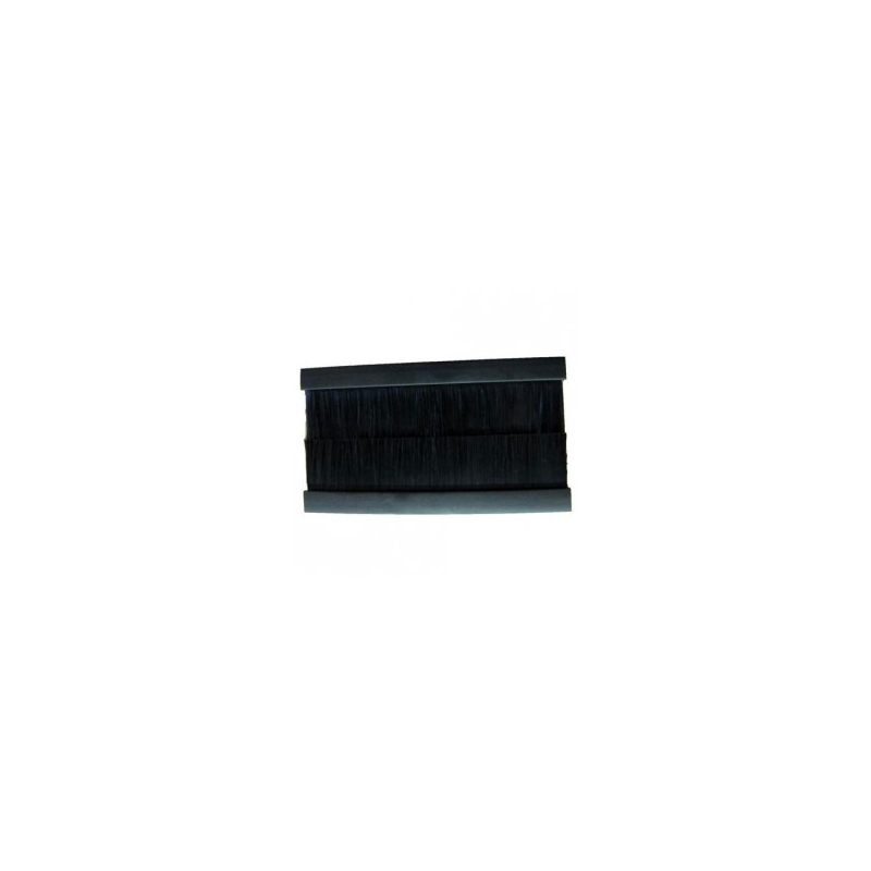 Black Brush Insert Euro Module. 100X50mm | EuroNetwork
