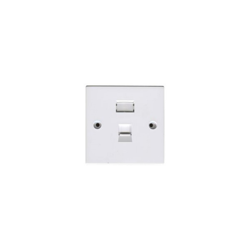 White Single Gang Cat5e Krone Wall Plate. | EuroNetwork