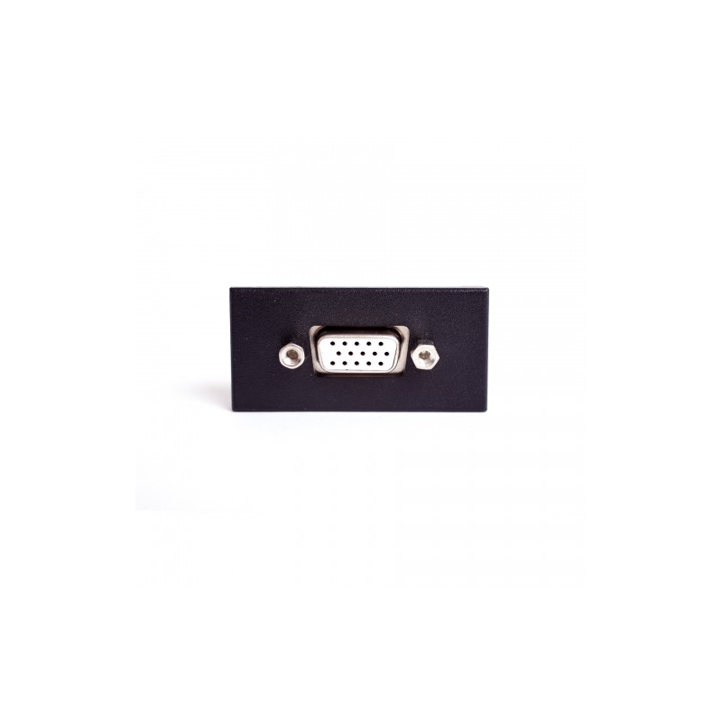 Black Svga Coupler Euro Module. 25X50mm | EuroNetwork