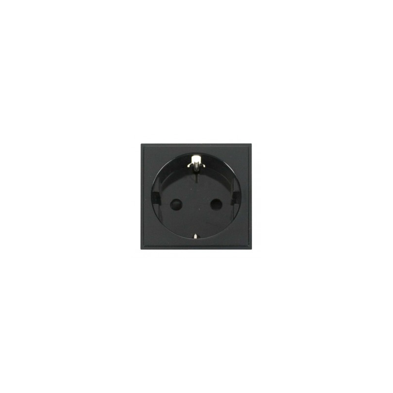 Black 16 Amp European Power Euro Module. | EuroNetwork
