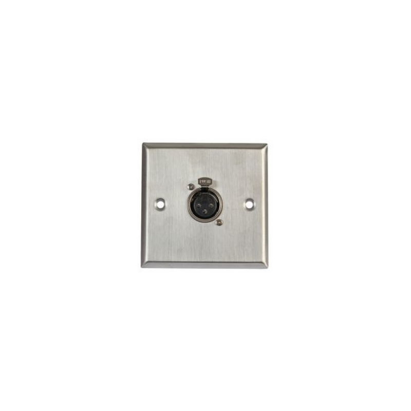 Metal Single Gang Xlr Socket Solder Wall Plate | EuroNetwork