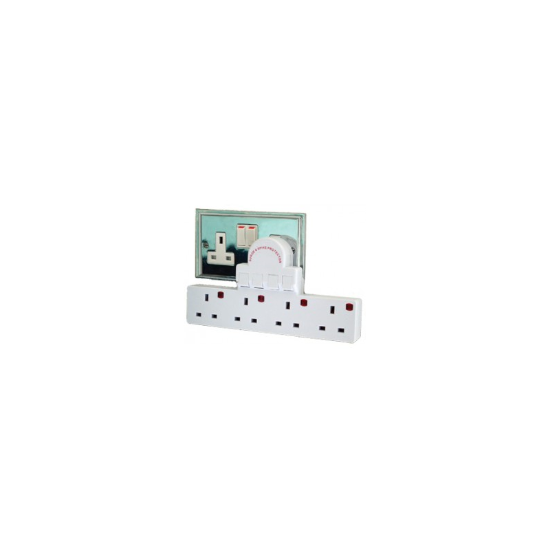 Uk 4 Gang Switched Extension Block Surge Protected | EuroNetwork