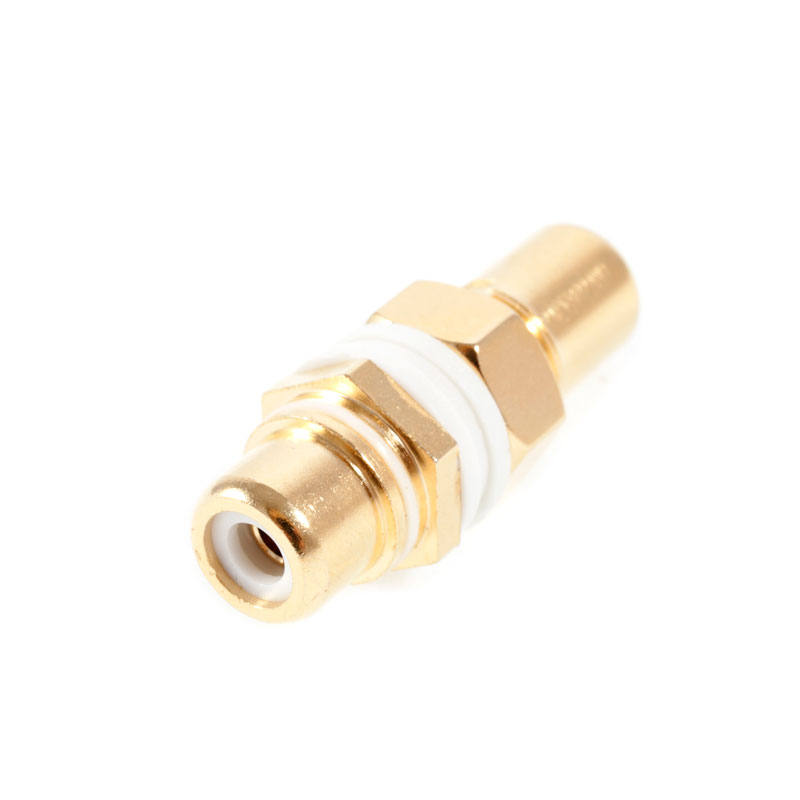 White Panel Mount Rca Phono Sockets. Socket To Socket | EuroNetwork