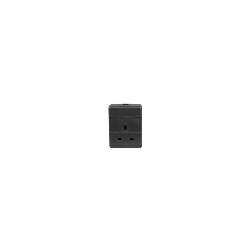 1 Gang UK Rewireable Extension Socket Black | EuroNetwork