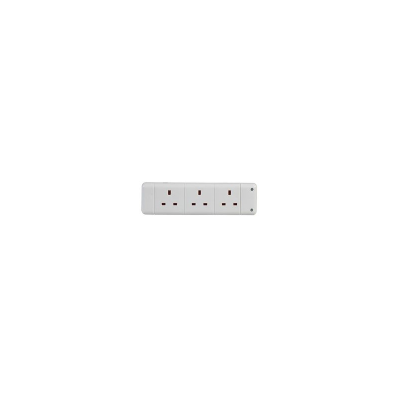 3 Gang UK Rewireable Extension Socket White | EuroNetwork