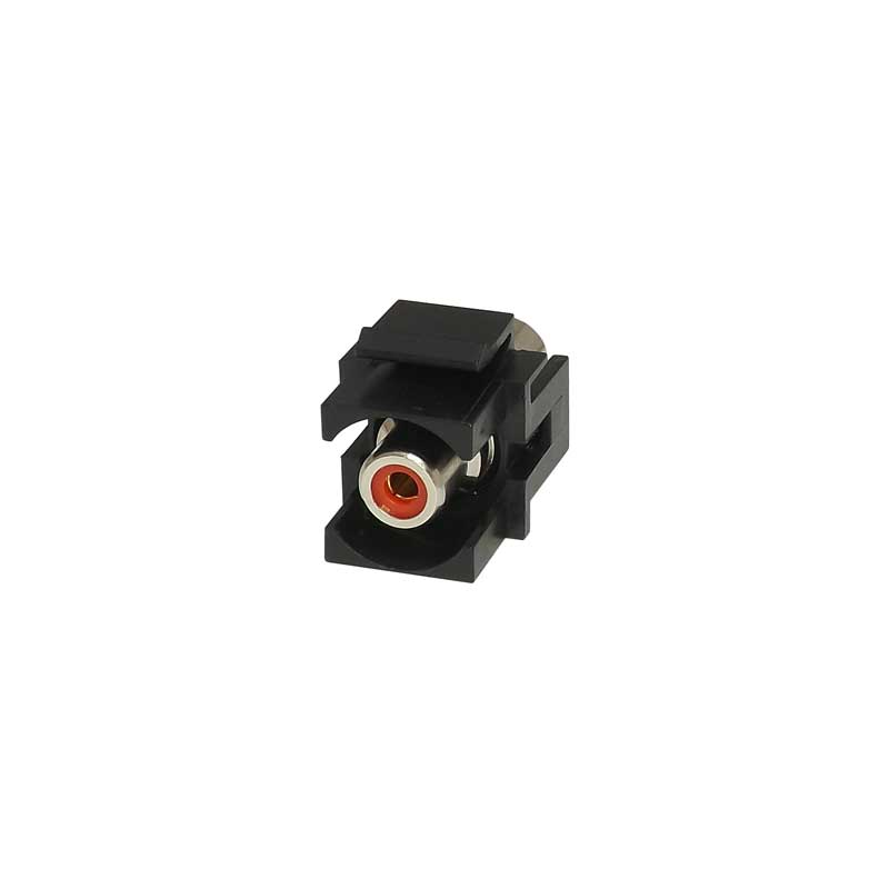 Red RCA Keystone Female Coupler | EuroNetwork