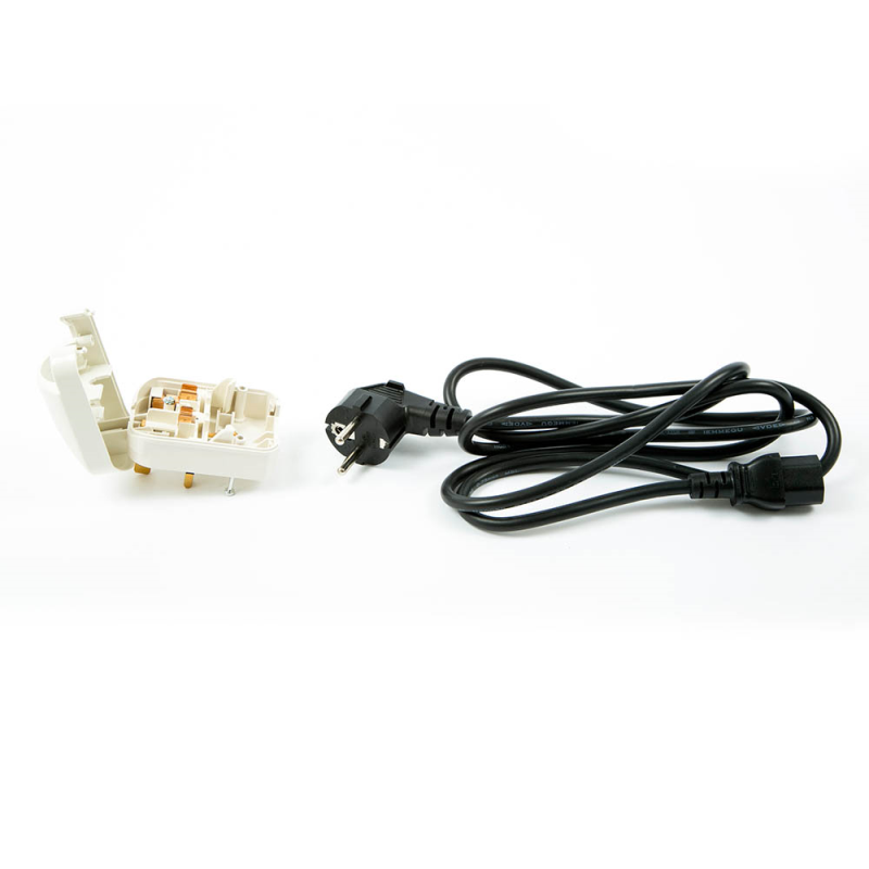 Schuko European To Uk Converter Plug. White 13 Amp (Scp3) | EuroNetwork