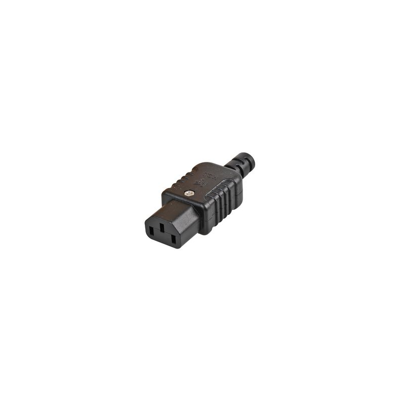 Rewireable C13 Iec Socket - Black | EuroNetwork