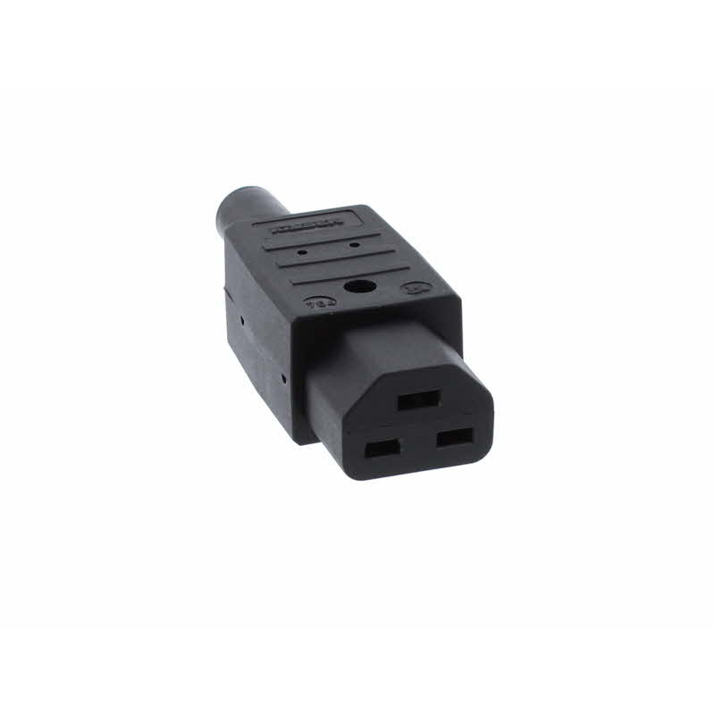 Black C21 Straight Rewireable Iec. 16A 250V Ip20 | EuroNetwork