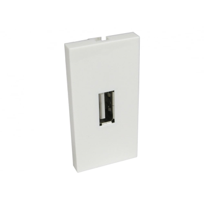 White Usb A Euro Module. 25 X 50Mm Plug And Play. | EuroNetwork