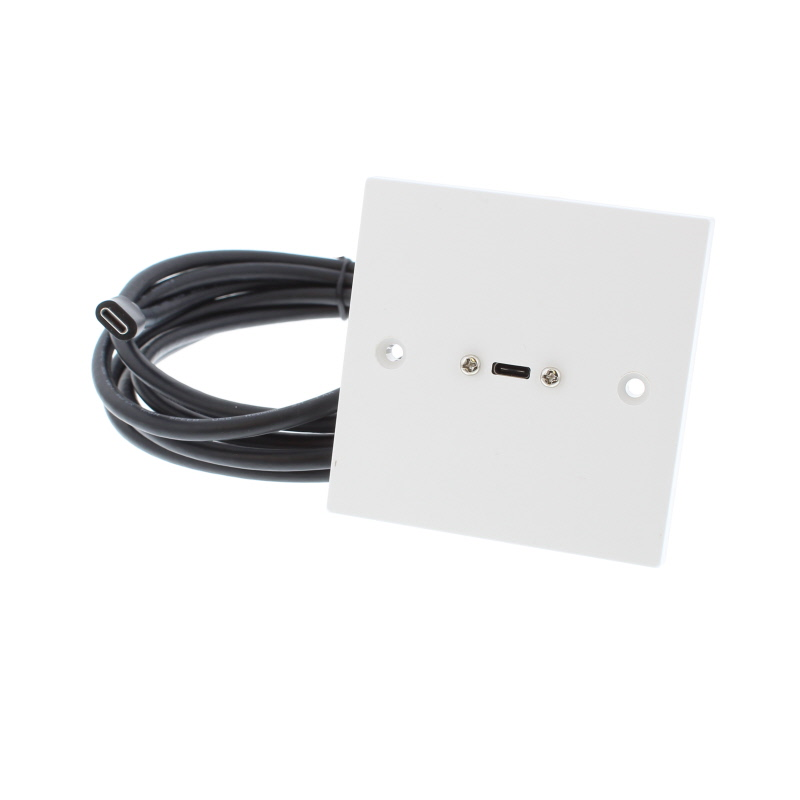 USB C Wall Plate. 3.1V 2 Metre. 5G, 3A. | EuroNetwork