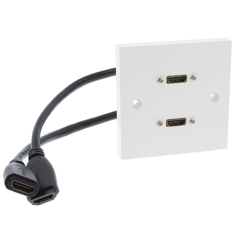 Twin HDMI 2.1V 8K Wall Plate. | EuroNetwork