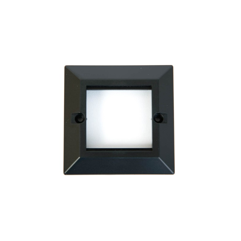 Black Bevelled Single Gang Frame. 2 Euro Modules | EuroNetwork