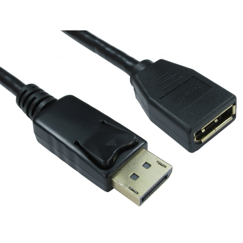 2 Metre Displayport Extension Cable. Locking Connectors | EuroNetwork