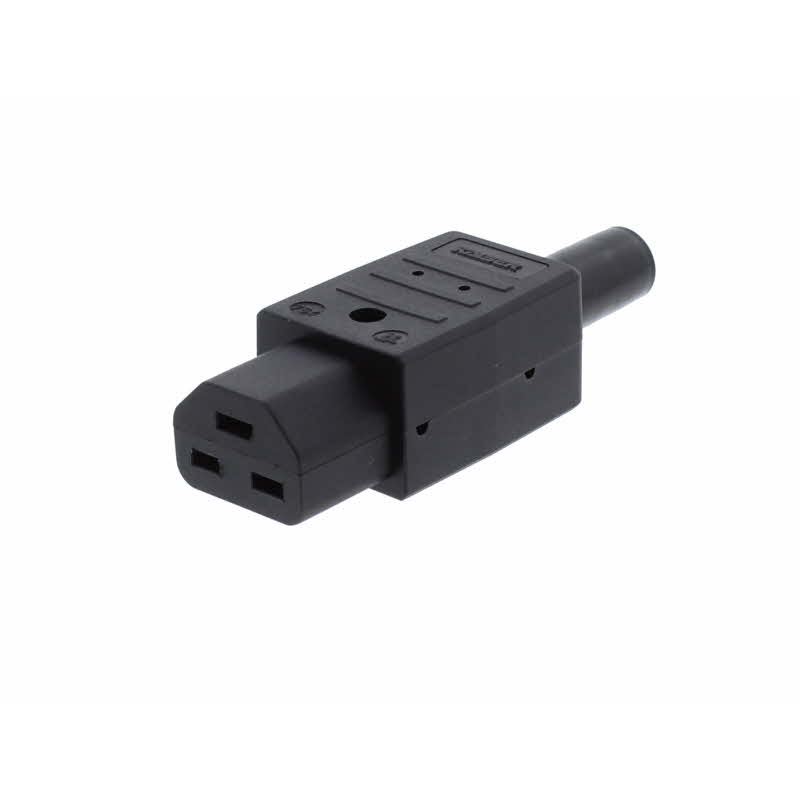Black C21 Straight Rewireable Iec. 16A 250V Ip20 | EuroNetwork