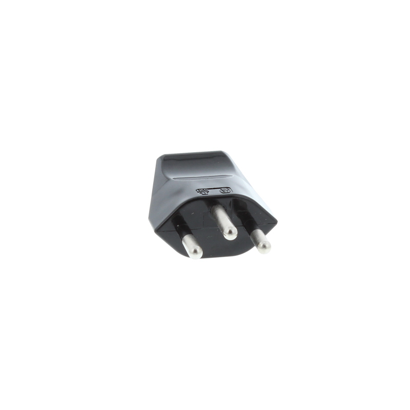 Black Swiss 3 Pin Rewireable Plug (Insulated Pins) | EuroNetwork