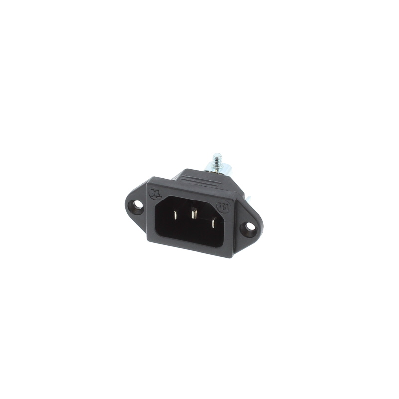 C14 Power Inlet Panel Mount Snap Fit 10A 250V | EuroNetwork