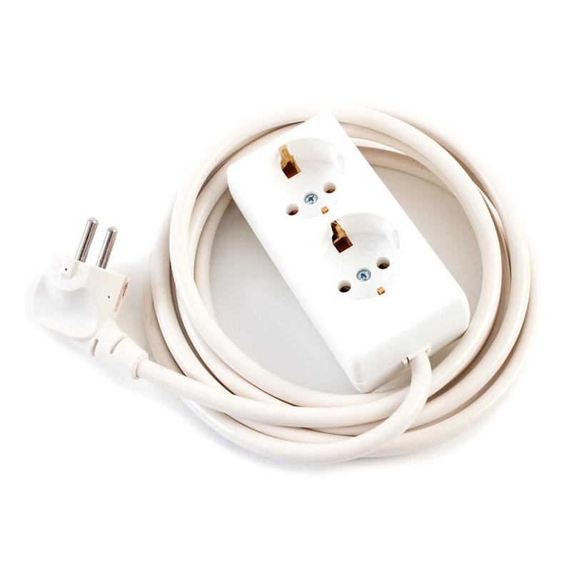 White 2 Gang European Extension Lead. | EuroNetwork