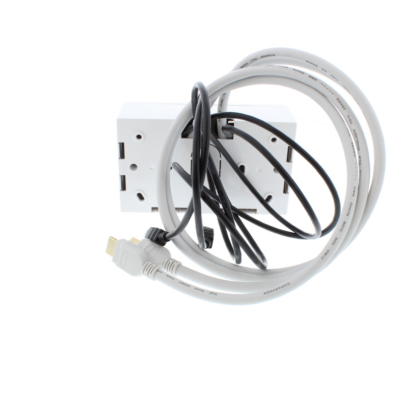 Twin Hdmi And Twin Usb B-B Wall Plate. Double Gang White Plastic ...
