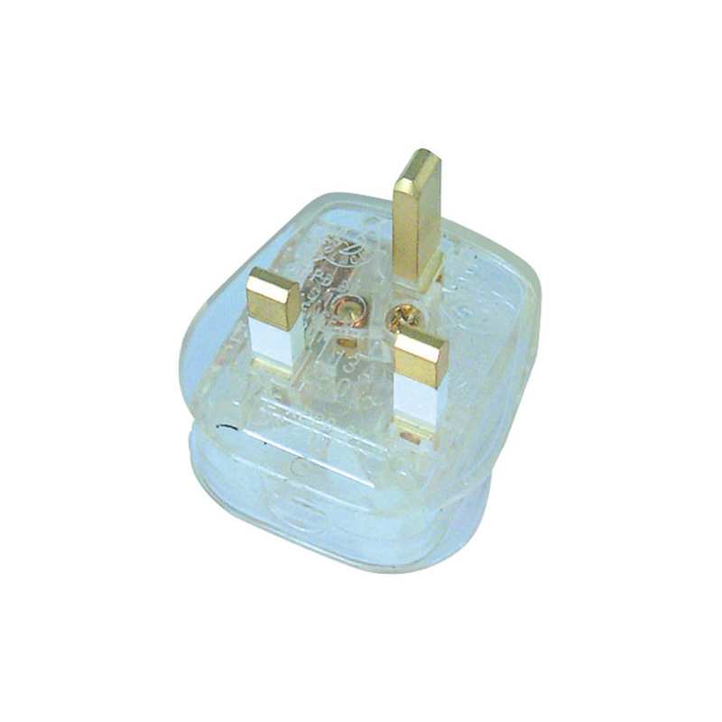3 Amp Rewireable Uk Plug - Clear | EuroNetwork