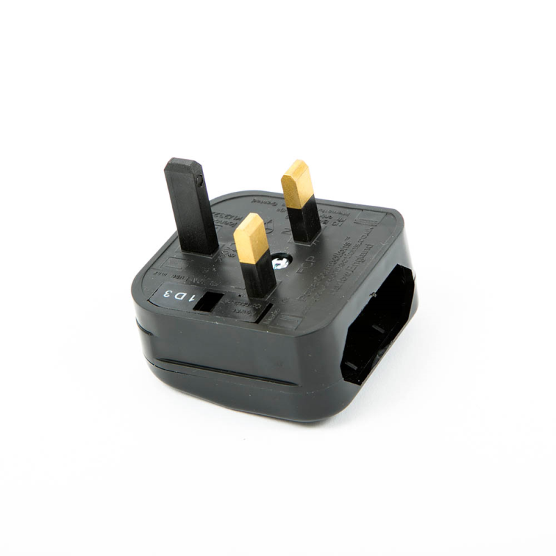 Fast Fit European To Uk Converter Plug. Black (Fcp) | EuroNetwork