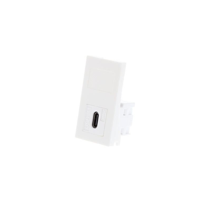 White USB Type C Euro Module. | EuroNetwork