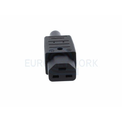 Black C21 Straight Rewireable Iec. 16A 250V Ip20 | EuroNetwork