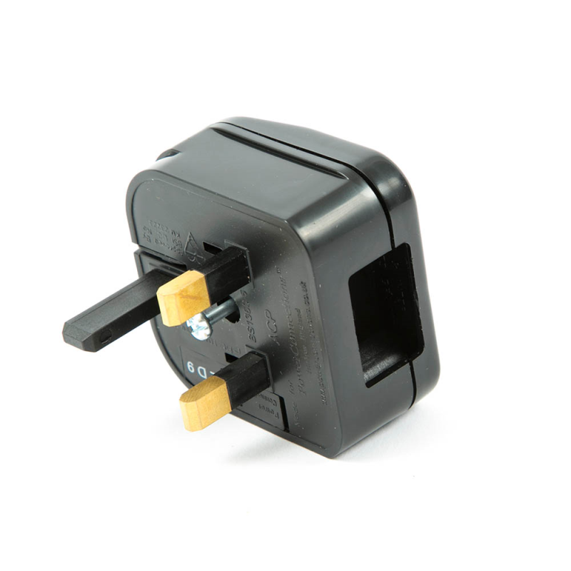 Usa To Uk Converter Plug. Black 10 Amp (Acp) | EuroNetwork