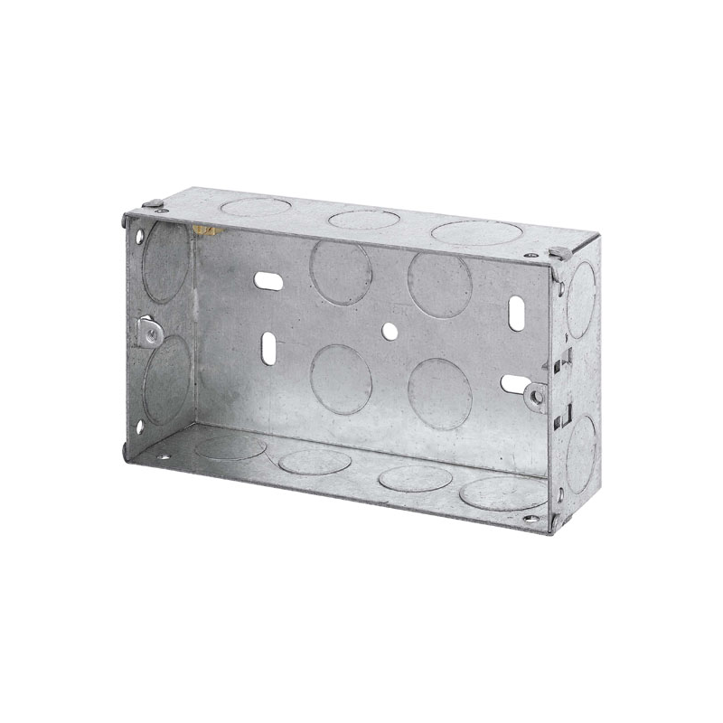 35Mm Double Gang Metal Back Box | EuroNetwork