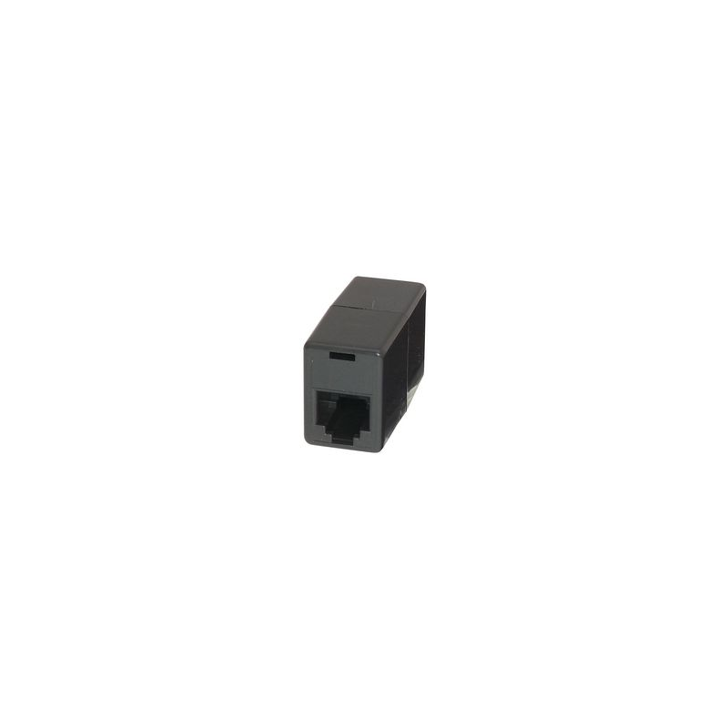 Rj12 Straight Coupler (6P6c) - Black | EuroNetwork