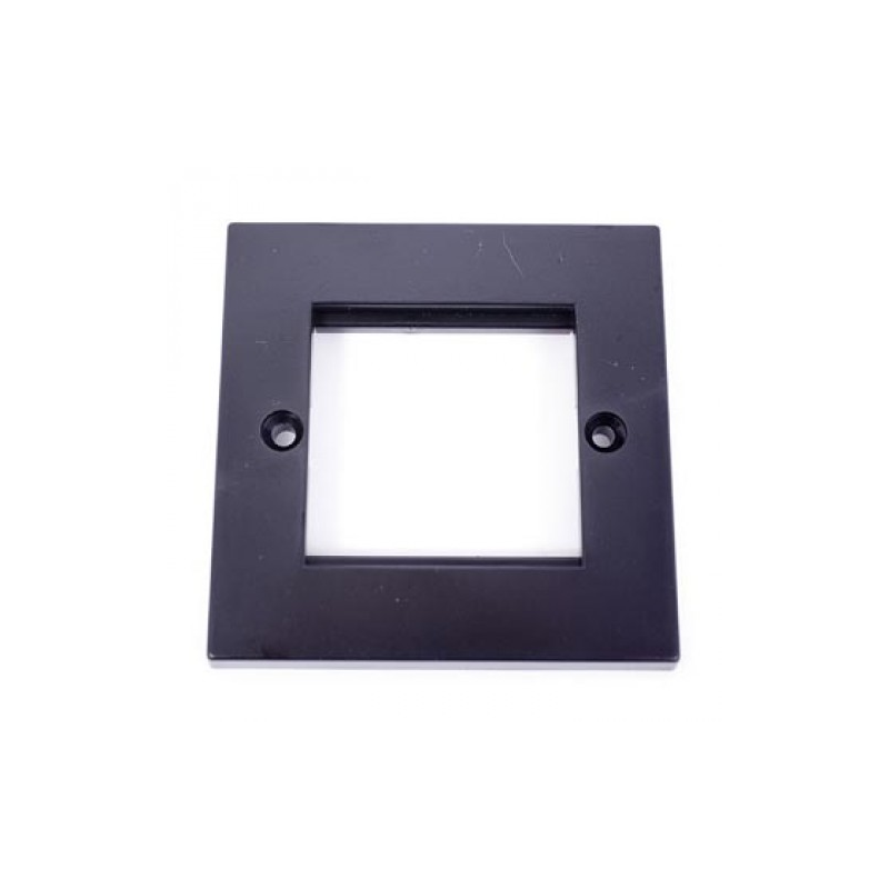 Black Single Gang Wall Plate Frame. 2 Euro Modules | EuroNetwork
