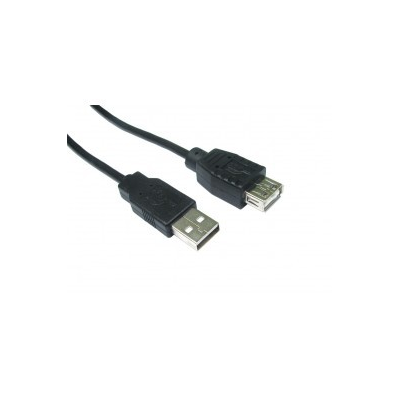 Black 2 Metre Usb A Extension Lead. | EuroNetwork