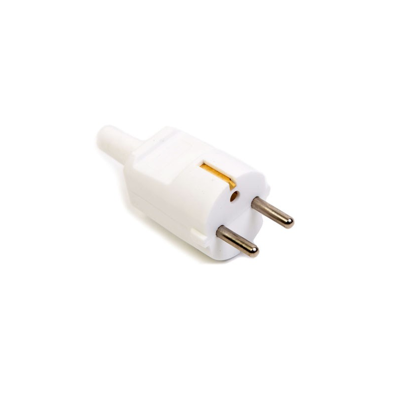 Rewireable European Schuko Plug. 16A White CEE7/7 | EuroNetwork