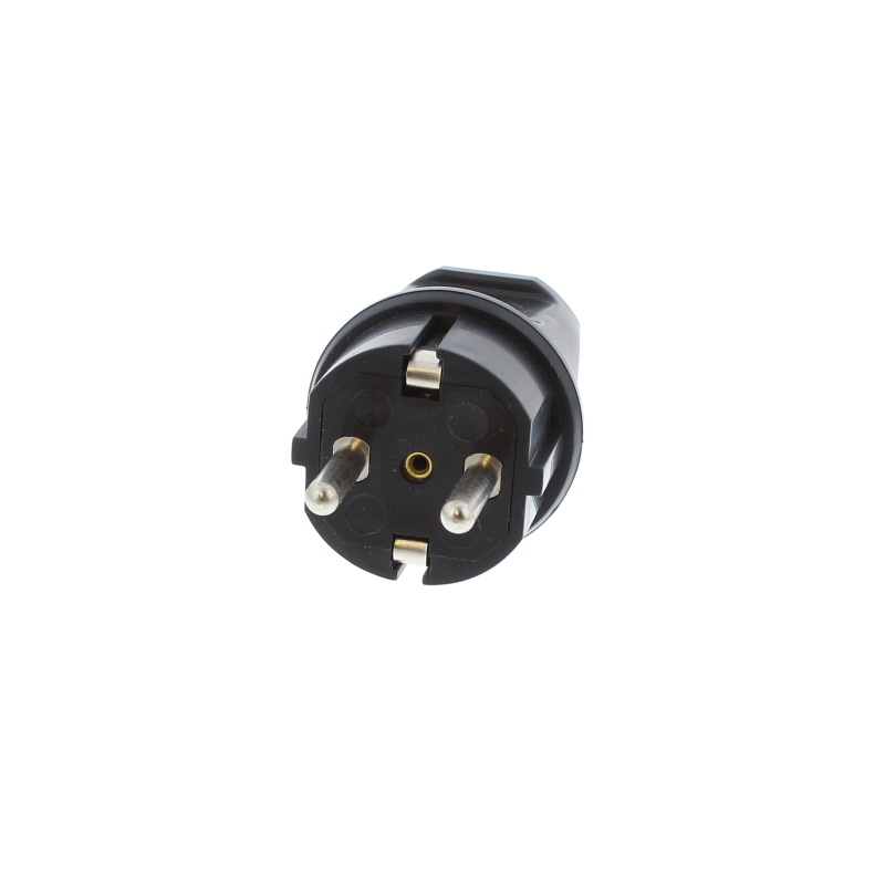 Black IP44 European Schuko Rewireable Plug | EuroNetwork