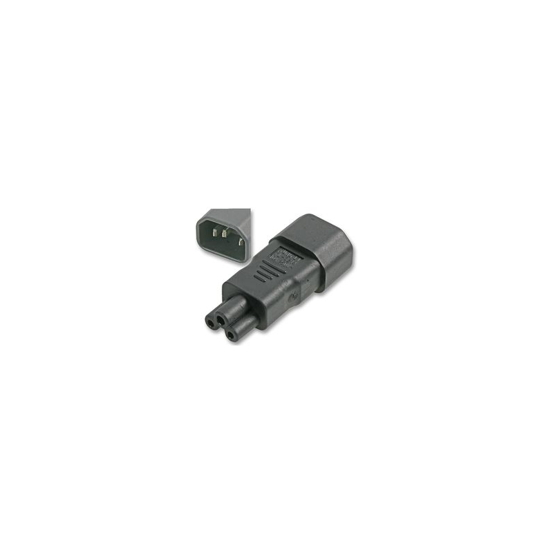 Iec C14 Male To Cloverleaf Power Adaptor | EuroNetwork