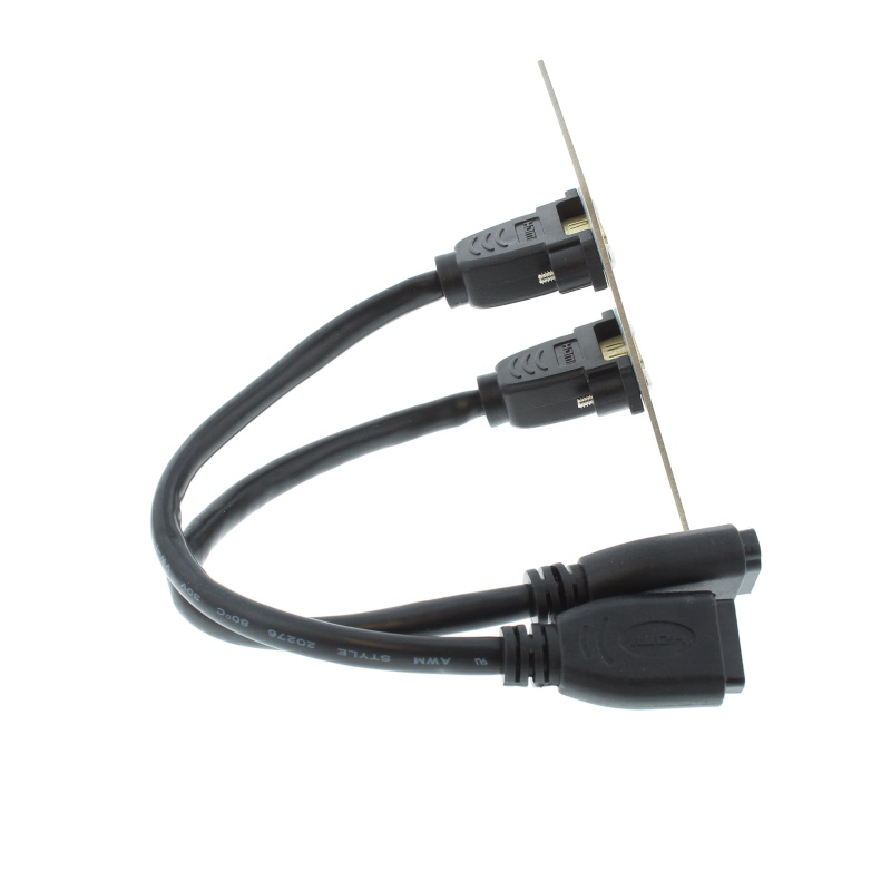 Twin HDMI 2.1V 8K Metal Wall Plate. | EuroNetwork