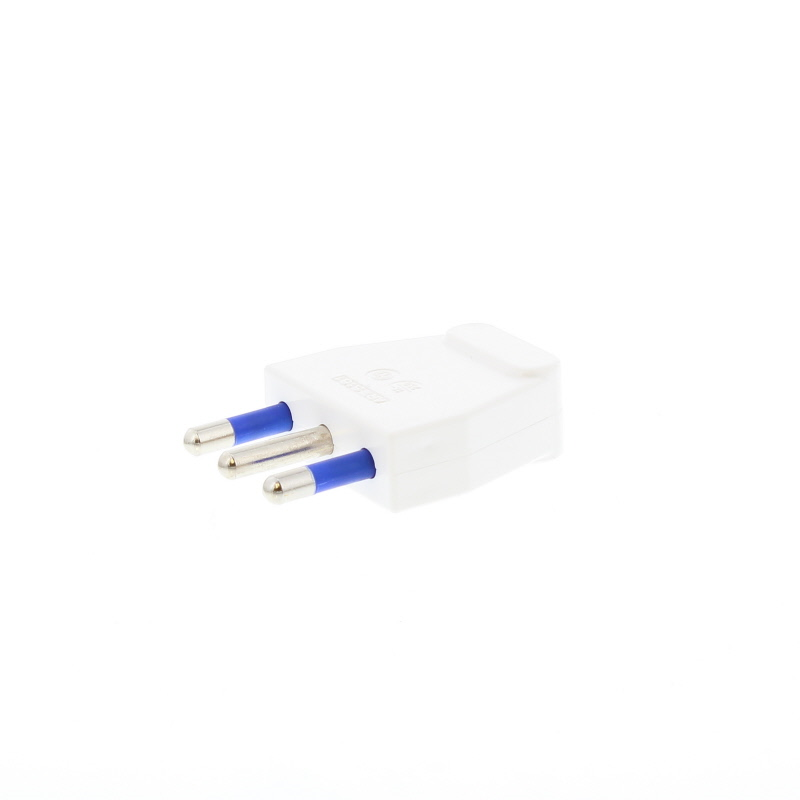 White Italian Rewireable Plug. 16A 250V | EuroNetwork