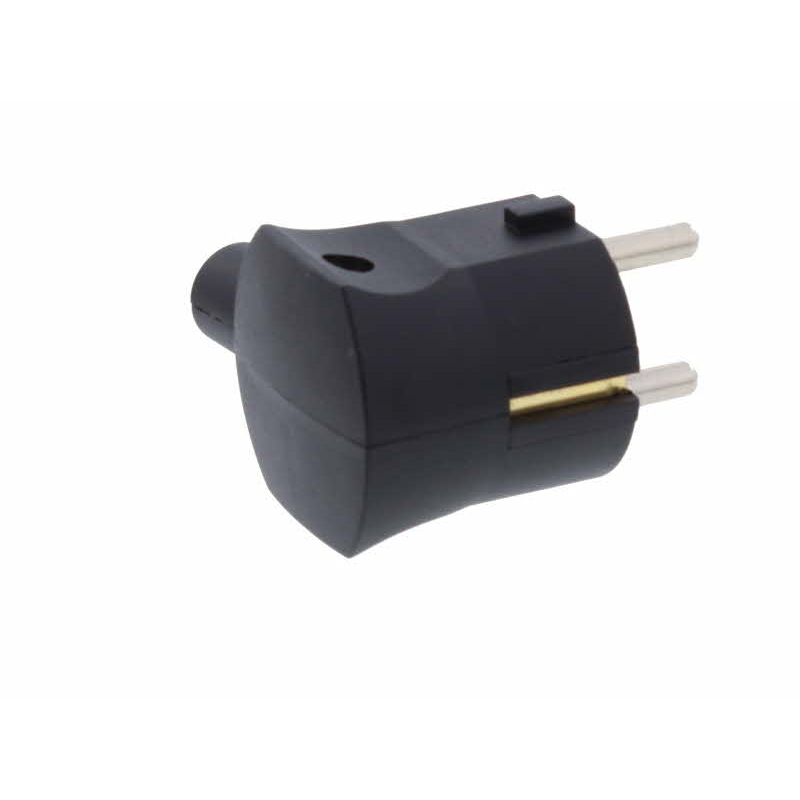Black Schuko Rewirable Plug. Right Angle 1Mmsq | EuroNetwork