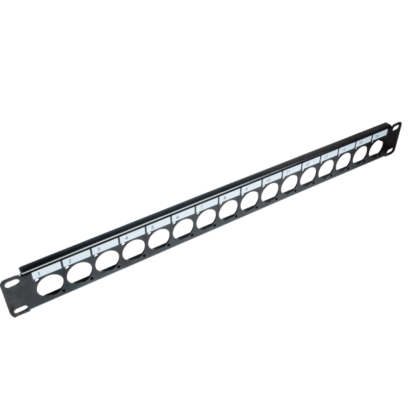 D Universal XLR Type 16 Port Panel With Cable Management | EuroNetwork