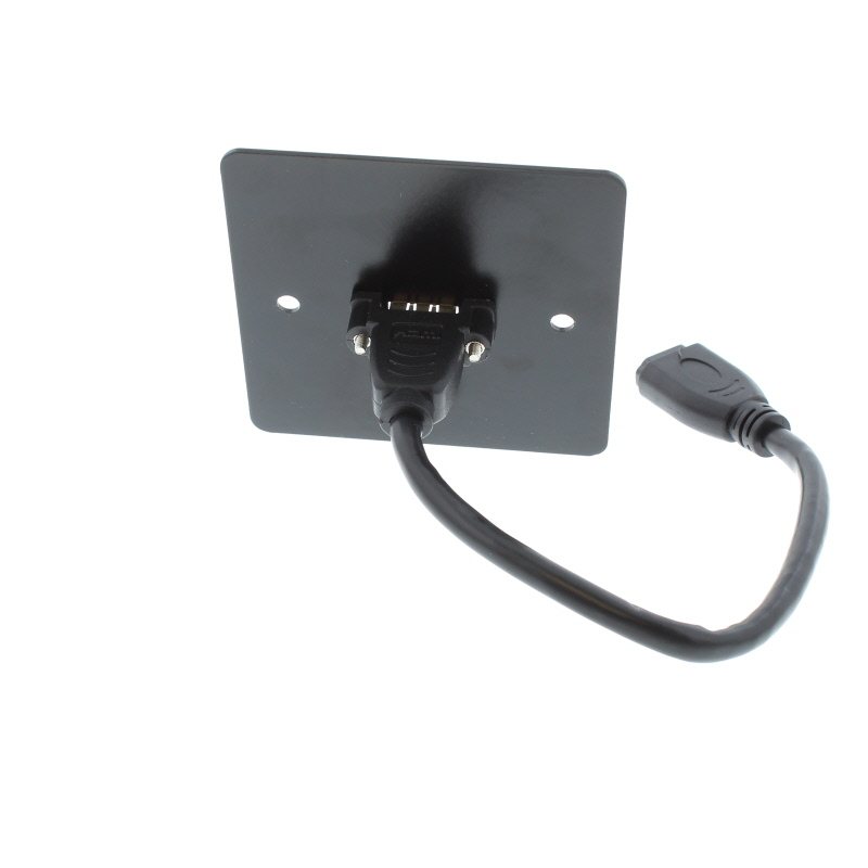 HDMI 2.1V 8K Black Metal Wall Plate. | EuroNetwork